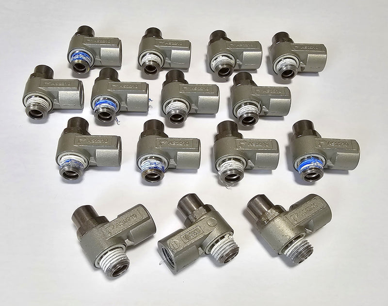 SMC AS2210 ( Lot of 15 ) Tamper Proof Flow Control Meter IN Pneumatic ...