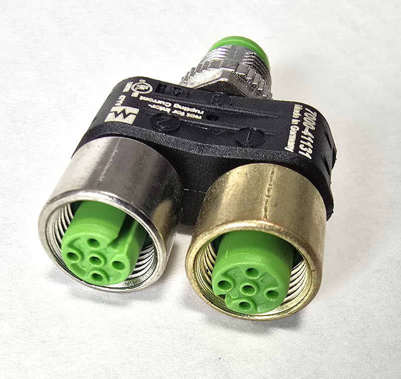 Murr 7000-41131-0000000 T-Coupler 2-Female to 1-Male M12 Splitter - Ne ...
