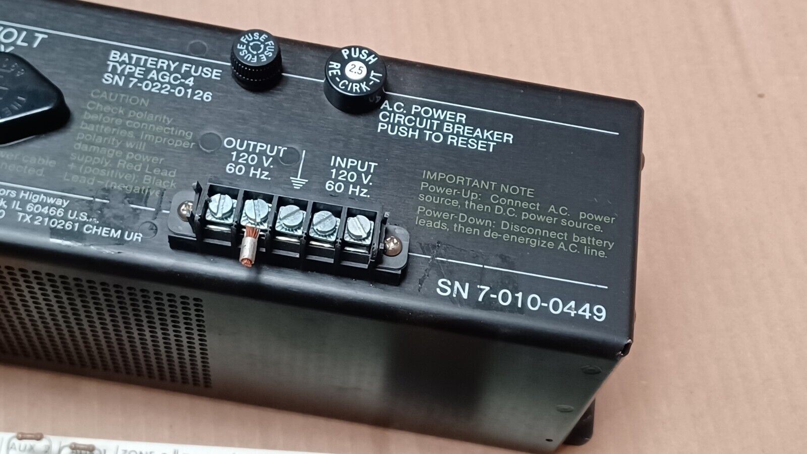 MICRO 1 -EV Chemetronics Fire Control 7-010-0450 CPU Panel & AGC-4 Pow ...