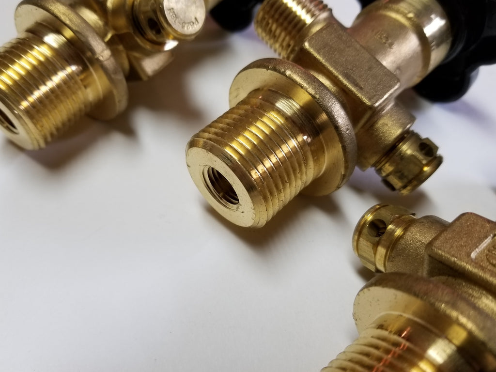 Sherwood (lot of 3) CGA320 Oxygen Gas Cylinder Valve - 3/4" NGT P625-1 ...