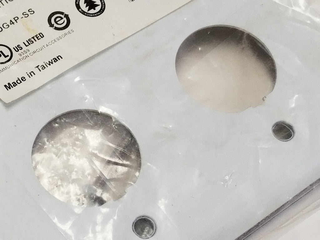 Belden E200004 000S1 4-Port DataTuff Stainless Steel Ethernet Face Pla ...