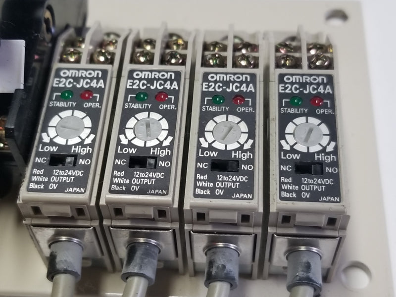 Omron E2C-JC4A Photoecectric Sensor - Lot of 4 & Terminal Assembly – PLC BARN