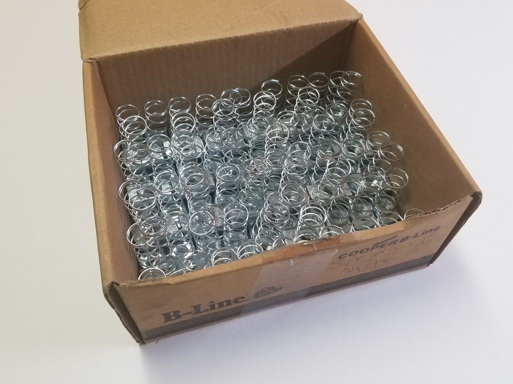 Lot of (72) B-Line N228 3/8" Uni Strut Spring Nuts – PLC BARN