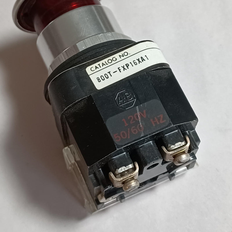 Allen Bradley 800T-FXP16XA1 Ser:N 120VAC LED E-Stop Push Pull Button – PLC BARN
