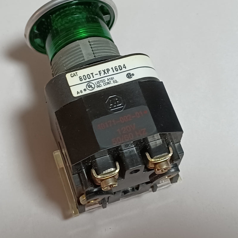 Allen Bradley 800T-FXP16D4 120V Green Push Pull button – PLC BARN