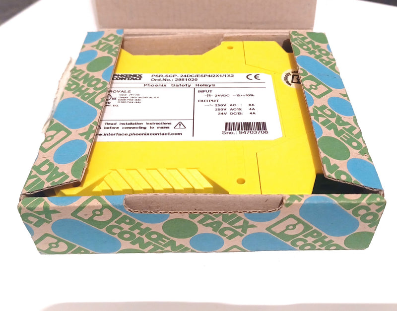Phoenix Contact PSR-SCP-24DC/ESP4/2X1/1X2 2981020 NEW Safety Relay SIL ...