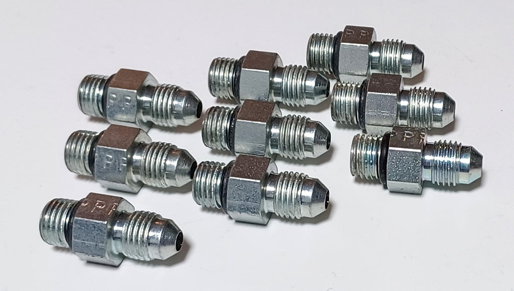 Parker 4-F50X-S Straight 1/4” Hydraulic Fittings ( Lot of 9 ) New – PLC ...