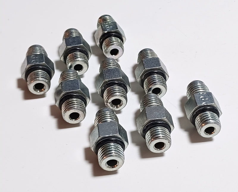 Parker 4-F50X-S Straight 1/4” Hydraulic Fittings ( Lot of 9 ) New – PLC ...