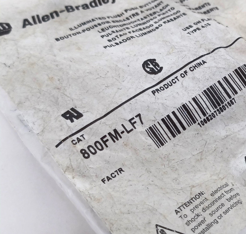 Allen Bradley 800FM-LF7 Illuminated Flush Clear Push Button ( Lot of 2 ...