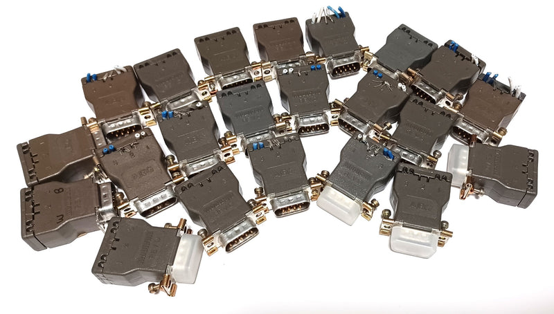 Modicon AEG Modbus 9-Pin Connectors ( Lot of 22 ) - Used – PLC BARN