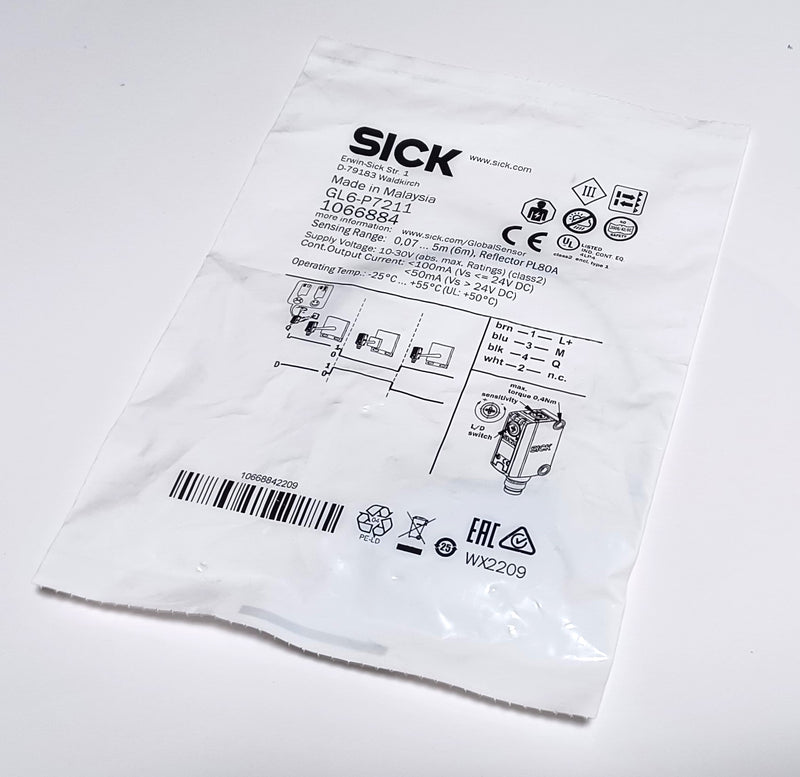 Sick GL6-P7211 Mini Photoelectric Sensor 1066884 New / Sealed – PLC BARN