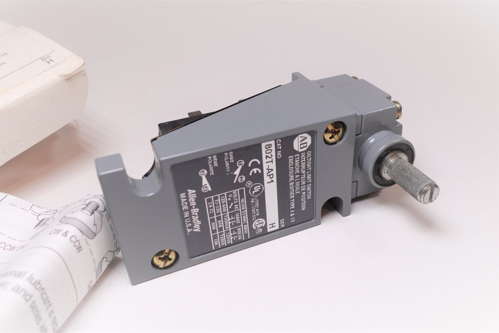 Allen Bradley 802T-AP1 Ser:H Oiltight Limit Switch Side Rotary Head 40 ...