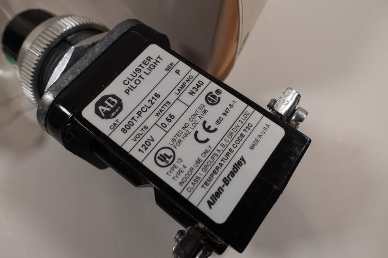 Allen Bradley 800T-PCL216 Ser:P 30mm Cluster Pilot Light 120VAC NIB ...