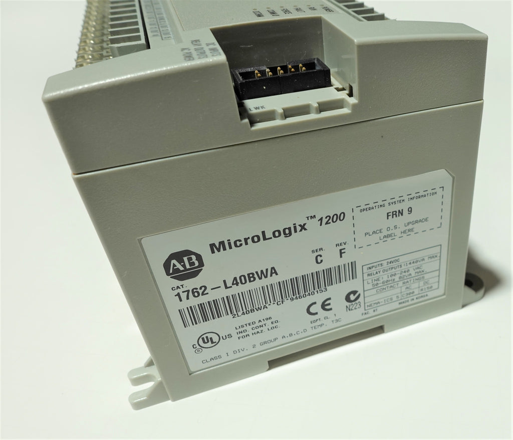 Allen Bradley 1762-L40BWA Ser:C Rev:F FRN:9 Micrologix 1200 PLC #2 ...